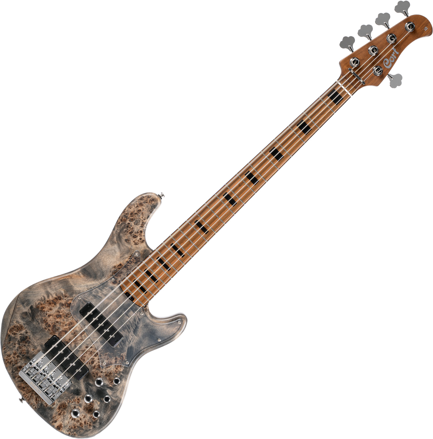Cort GB-Modern 5 - open pore charcoal gray Solid body electric bass grey
