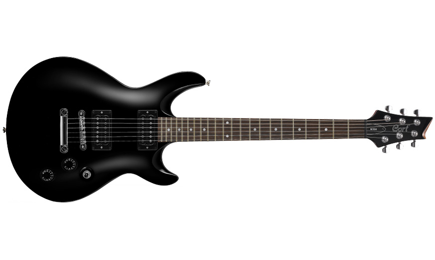 Cort M200 BK - black gloss Solid body electric guitar black