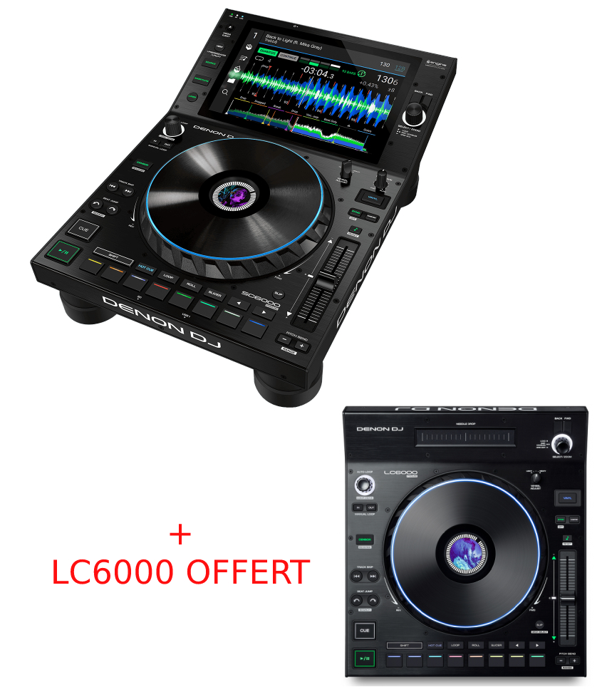 Denon dj SC 6000 + LC 6000 Mp3 & cd turntable