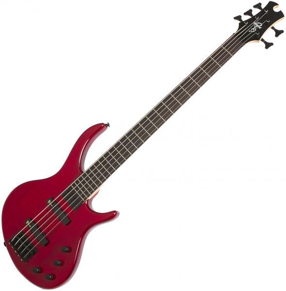 Epiphone Toby Deluxe V Bass - trans red Solid body electric bass red