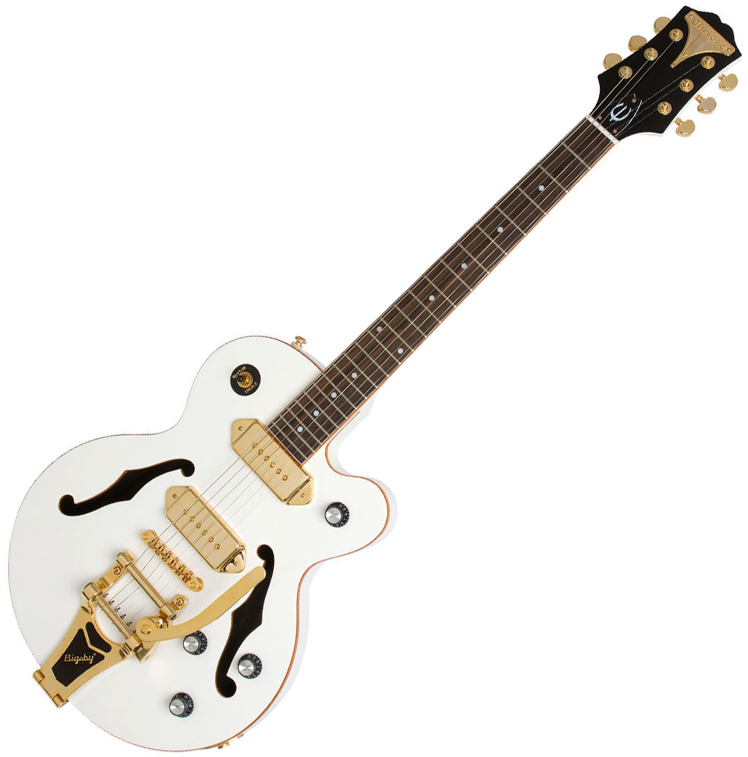 Epiphone Wildkat Royale - pearl white Semi-hollow electric guitar white