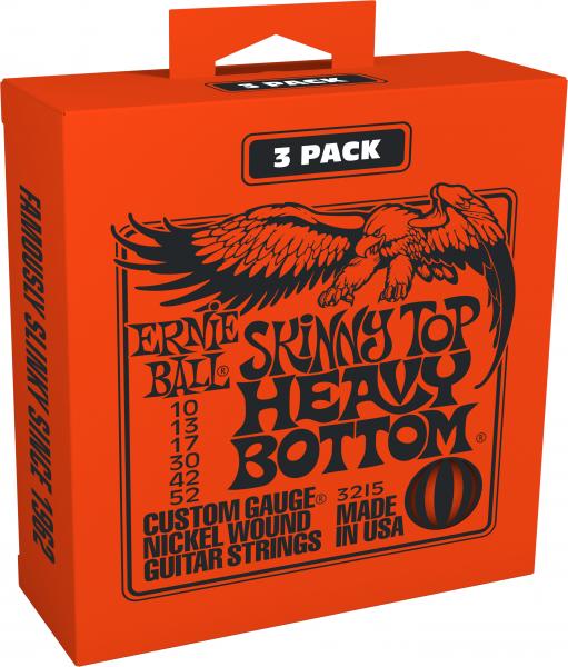 Ernie ball Electric (3x SET) 3215 Skinny Top Heavy Bottom 10-52 Skinny ...