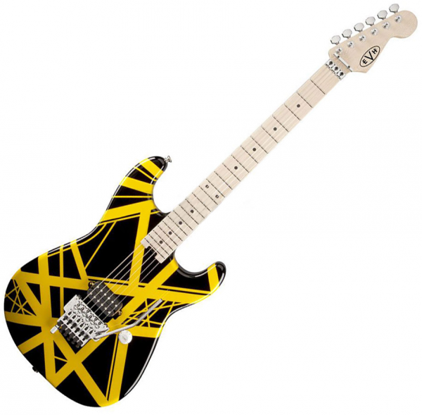 Evh Striped Series - white with black stripes Solid body electric ...