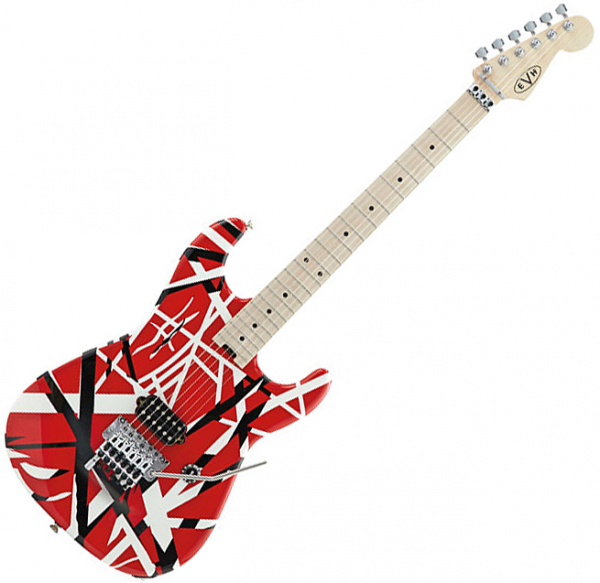 Evh Striped Series - red with black stripes Solid body electric guitar ...
