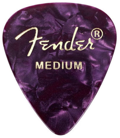 Fender 351 Shape Premium Medium Picks Purple Moto Guitar pick