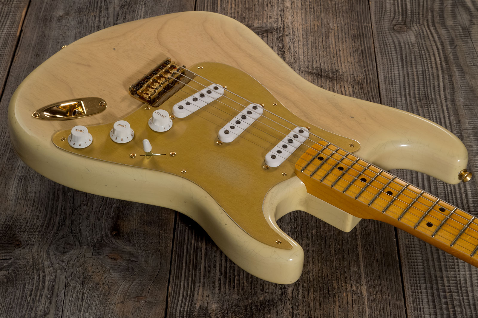 Fender Custom Shop 1955 Stratocaster Hardtail Gold Hardware #CZ568215 ...