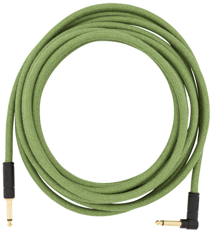 Fender Festival Pure Hemp Instrument Cable, Straight/Angle, 18.6ft ...