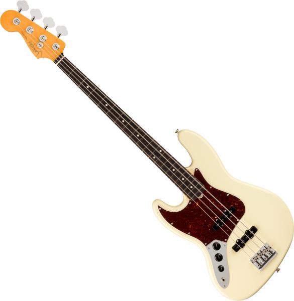 Fender American Professional II Jazz Bass Left Hand (USA, RW) - olympic white Solid body ...