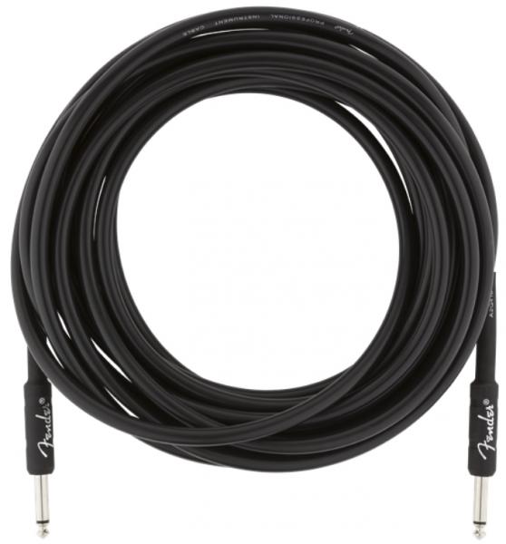 Fender Professional Instrument Cable, Straight/Straight, 25ft - Black Cable