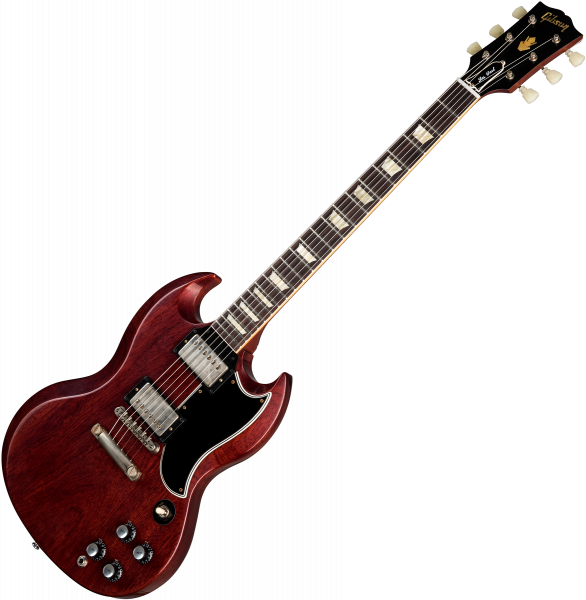 Gibson Custom Shop 1961 SG Standard Reissue Stop Bar - vos cherry red Solid body electric guitar red