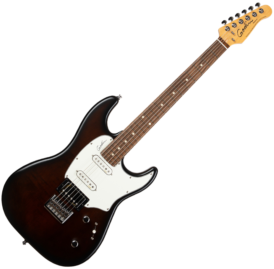 Godin Session HT - bourbon burst Solid body electric guitar sunburst