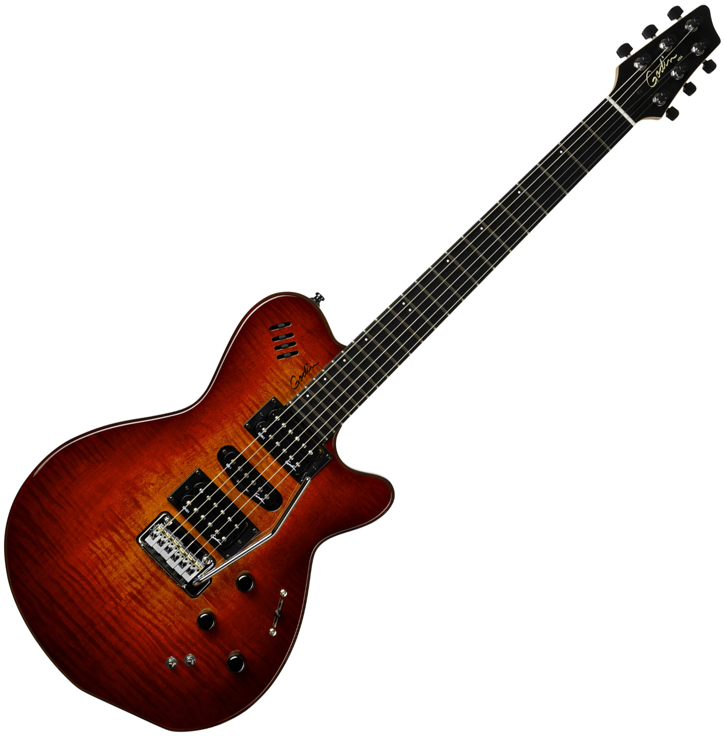 Godin xtSA - lightburst flame Modeling guitar sunburst