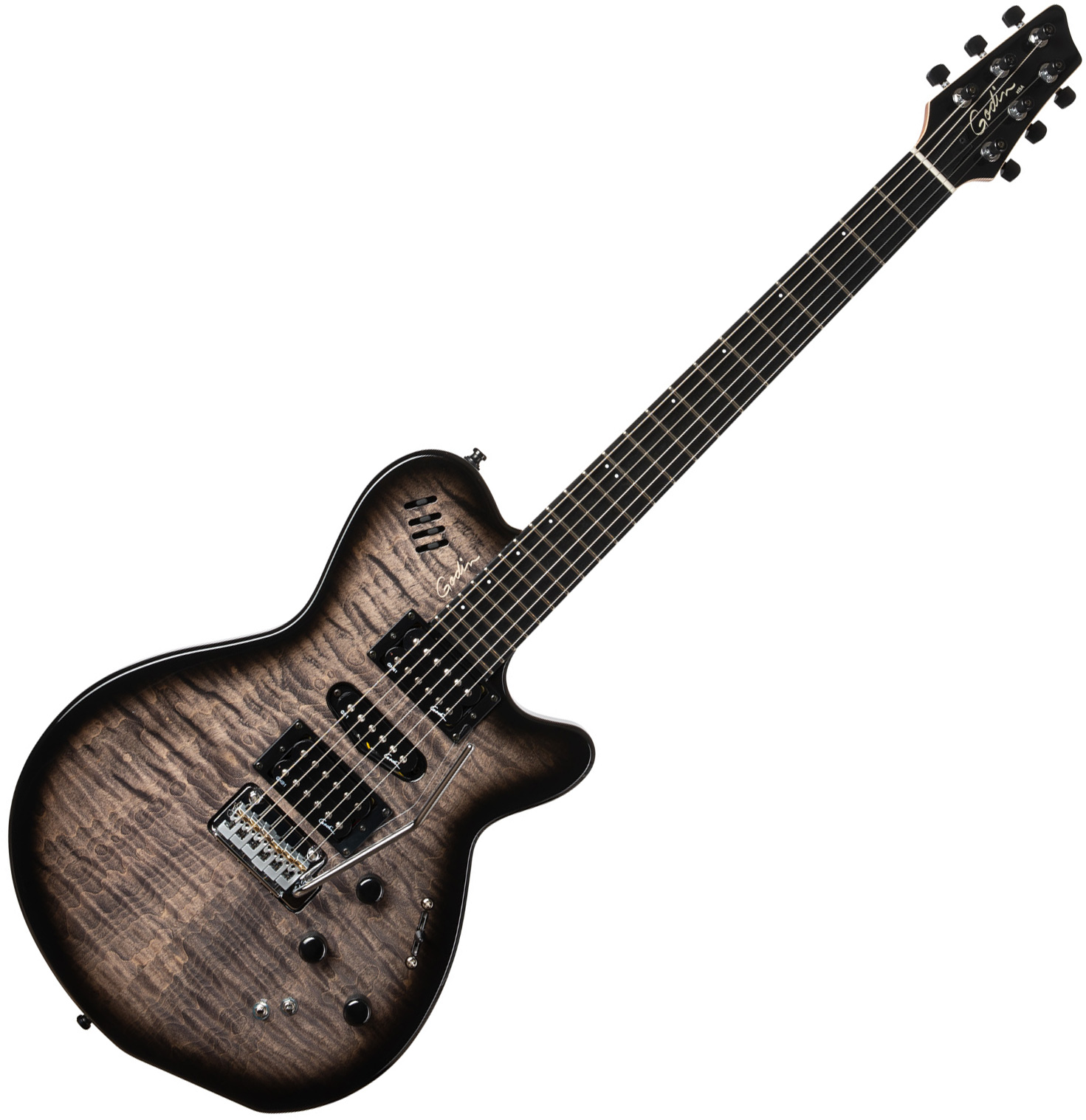 Godin xtSA - trans black flame Modeling guitar black