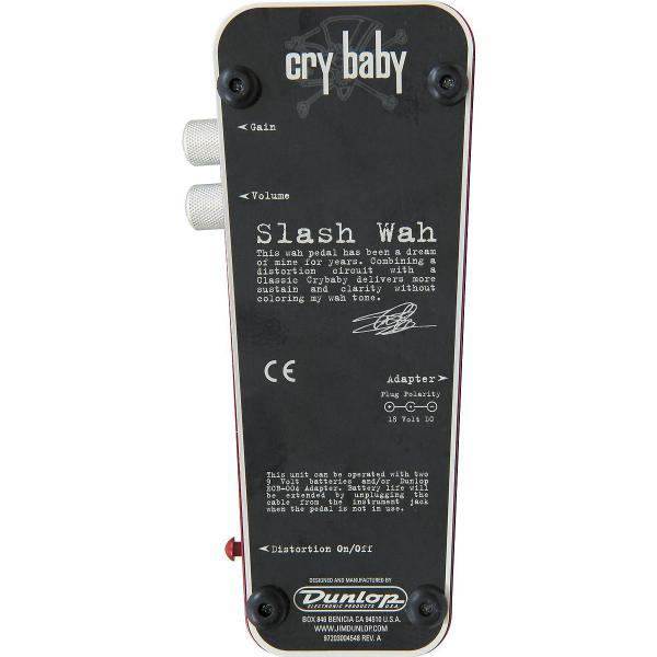 Jim dunlop SW95 Slash Signature Cry Baby Wah Wah & filter effect pedal
