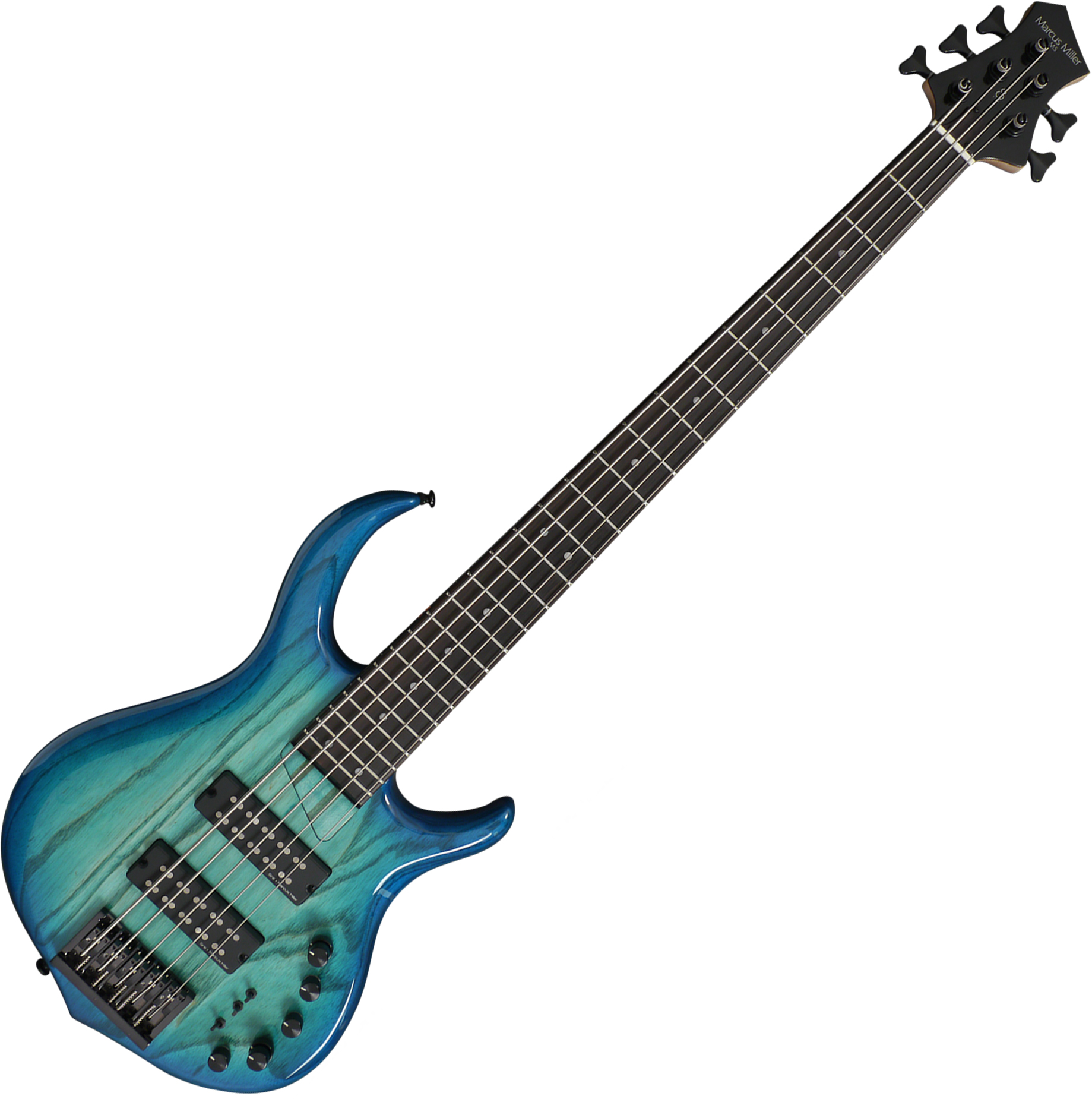 Marcus miller M5 Swamp Ash 5ST - transparent blue Solid body electric ...