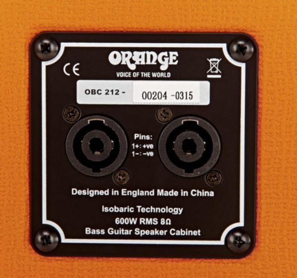 Orange OBC212 Isobaric Bass Cabinet - Orange Bass amp cabinet