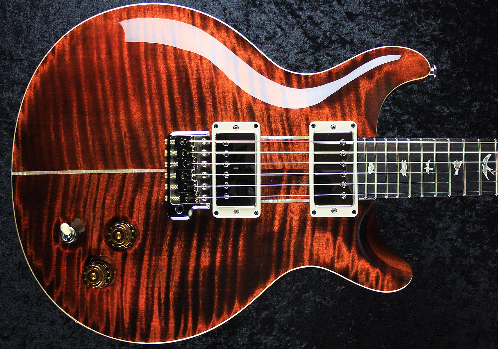 Prs Santana Signature USA 228060 Orange Tiger Solid Body Electric
