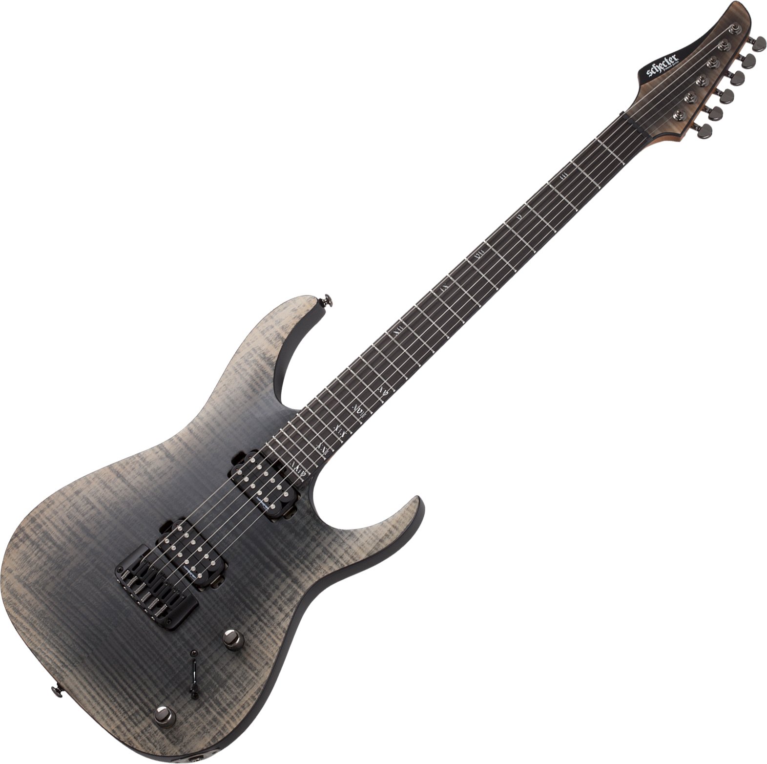 Schecter Banshee Mach-6 - fallout burst Solid body electric guitar grey