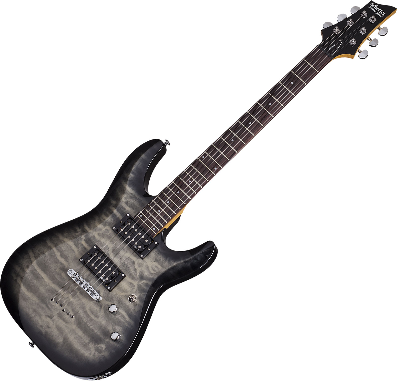 Schecter C-6 Plus - charcoal burst Solid body electric guitar black