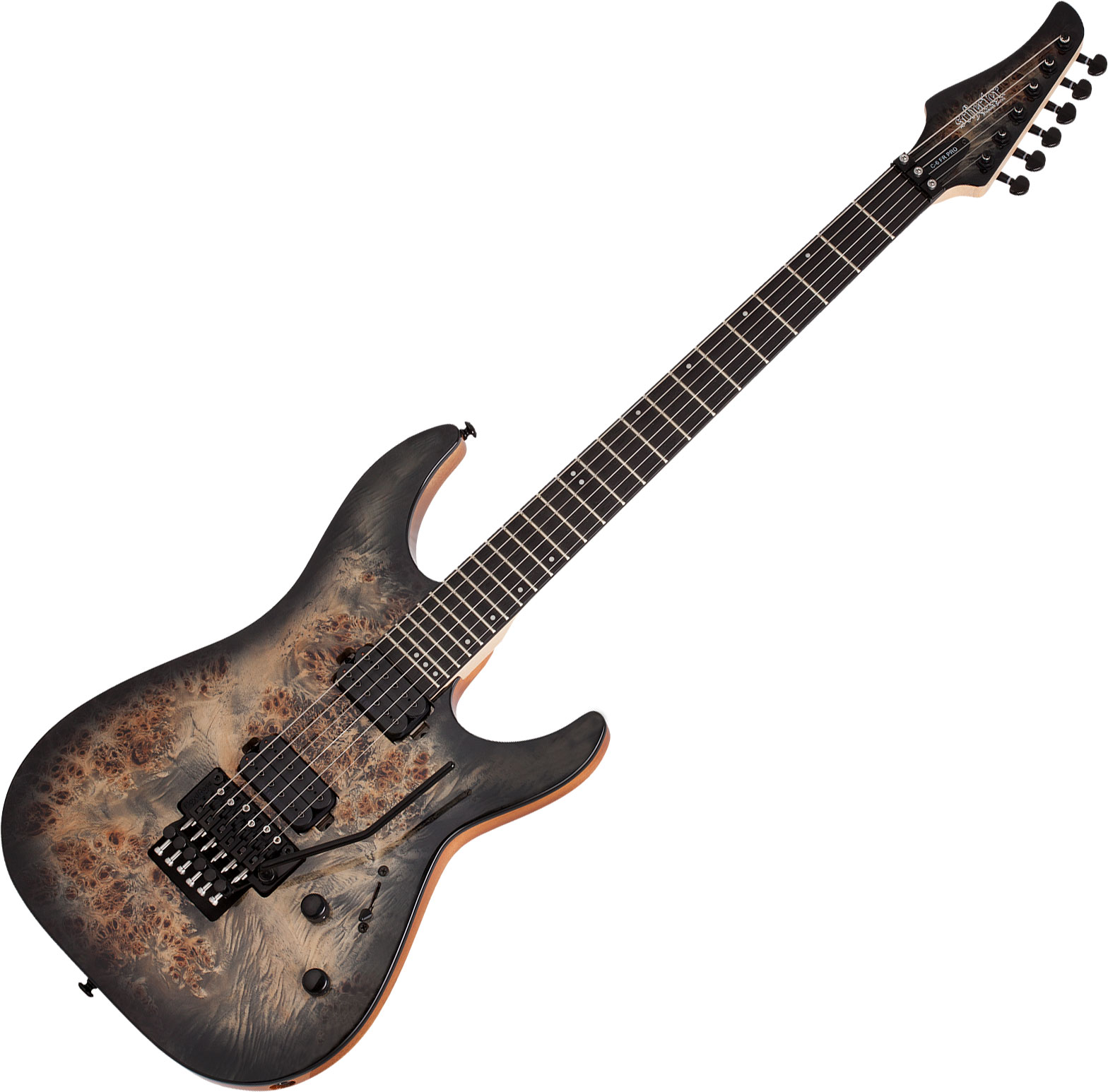 Schecter C-6 Pro FR - charcoal burst Solid body electric guitar black