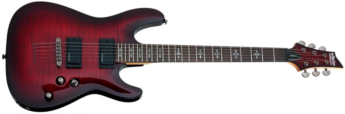 Schecter Demon-6 - crimson red burst Solid body electric guitar red