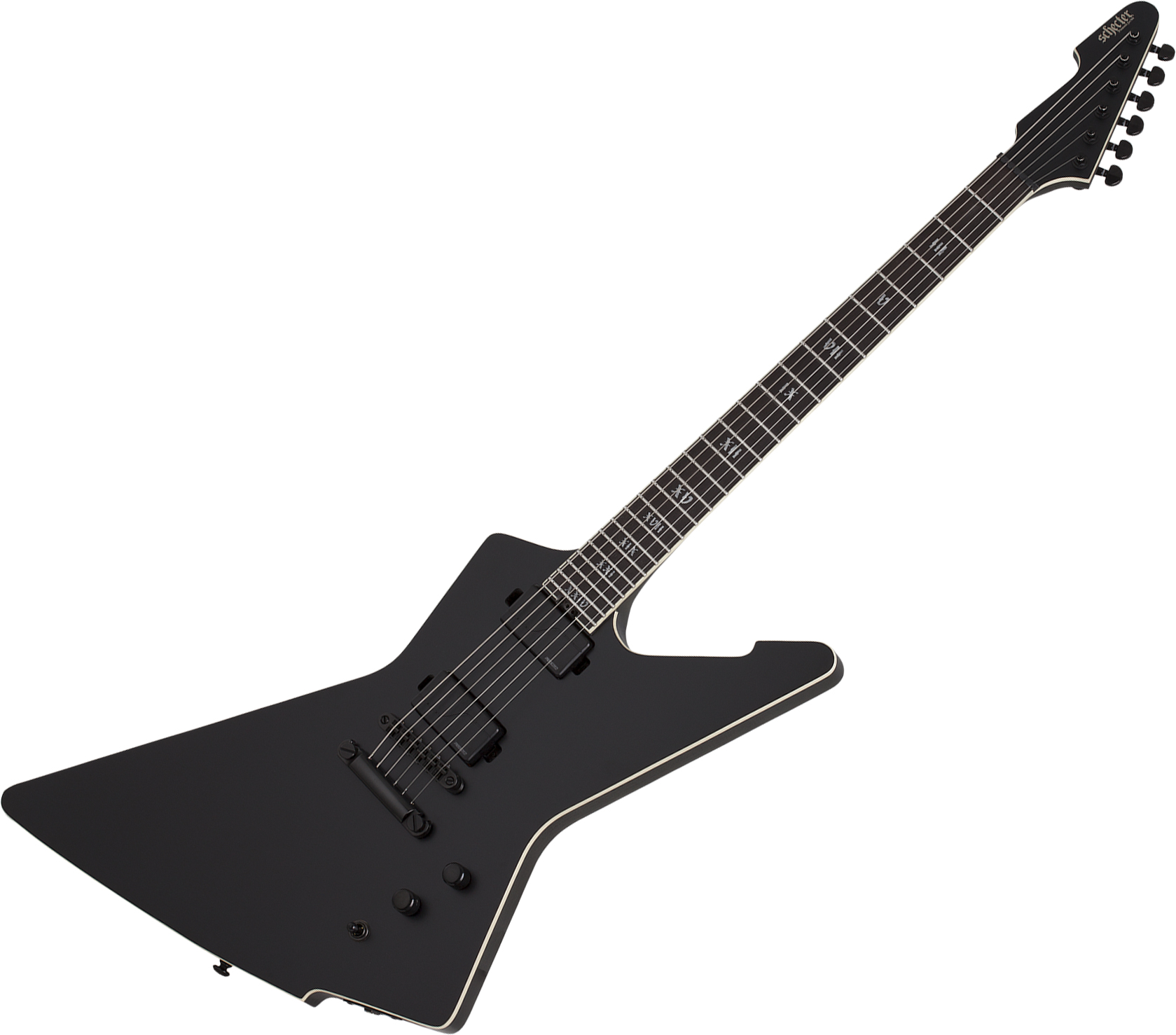 Schecter E-1 SLS Evil Twin - satin black Solid body electric guitar black