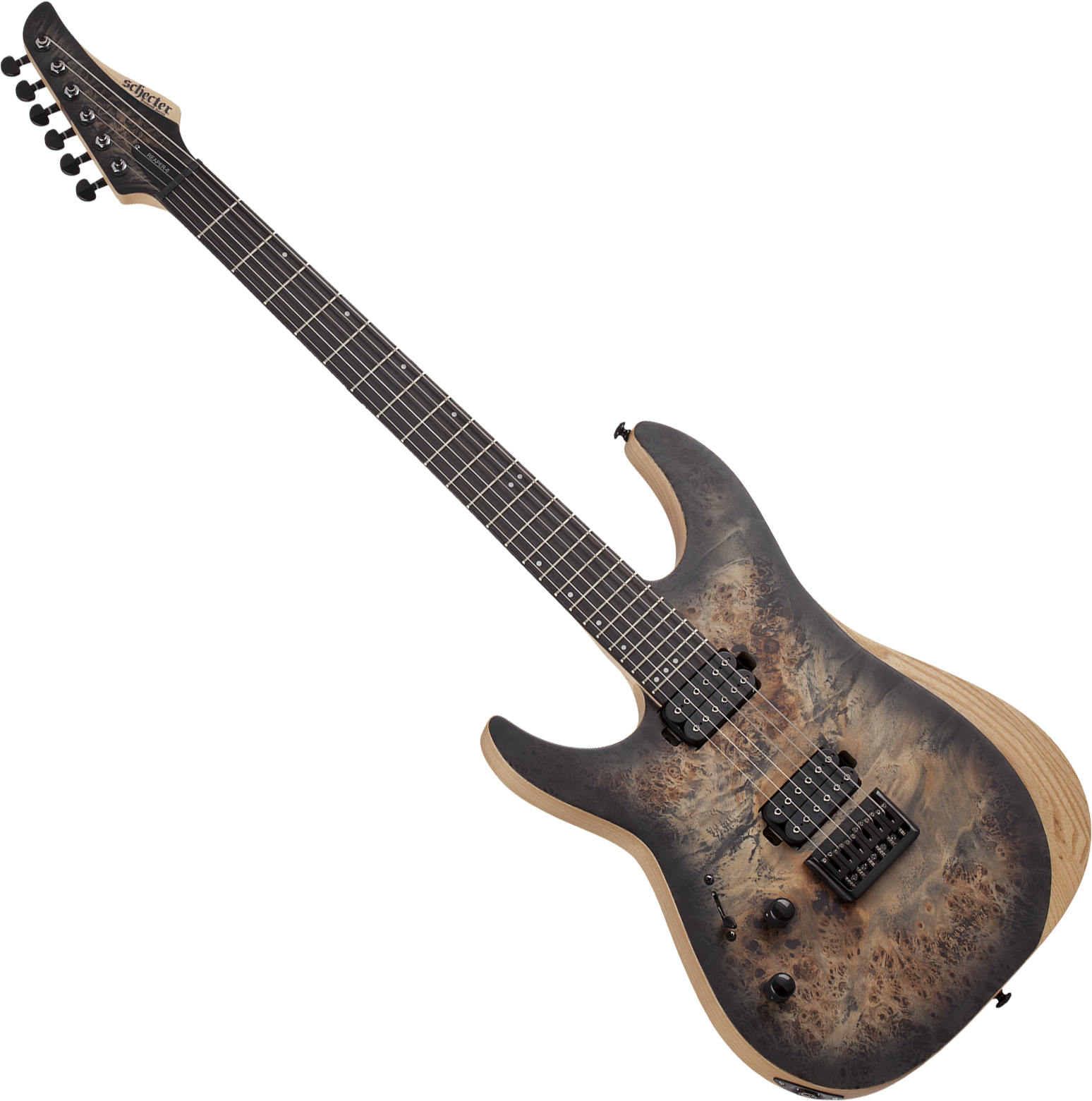 Schecter Reaper-6 LH - satin charcoal burst Solid body electric guitar grey