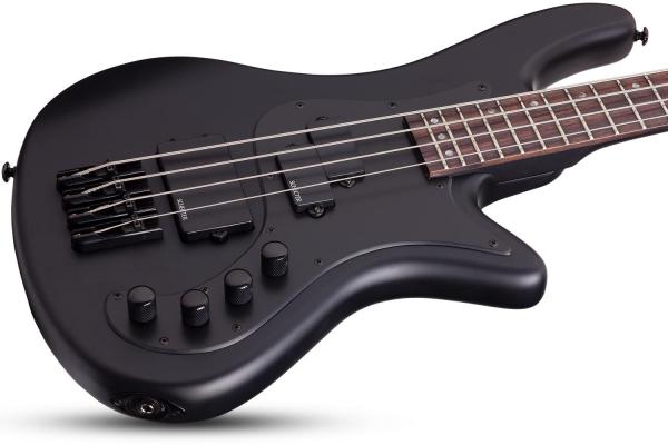 Schecter Stiletto Stealth-4 - satin black Solid body electric bass black