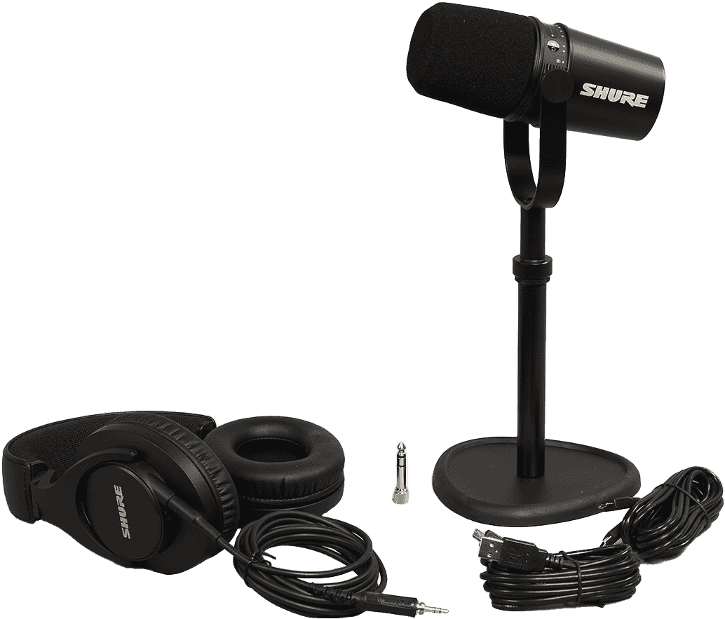 Shure Pack MV7-K + TKM 23230 + SRH440A-EFS Microphone pack with stand