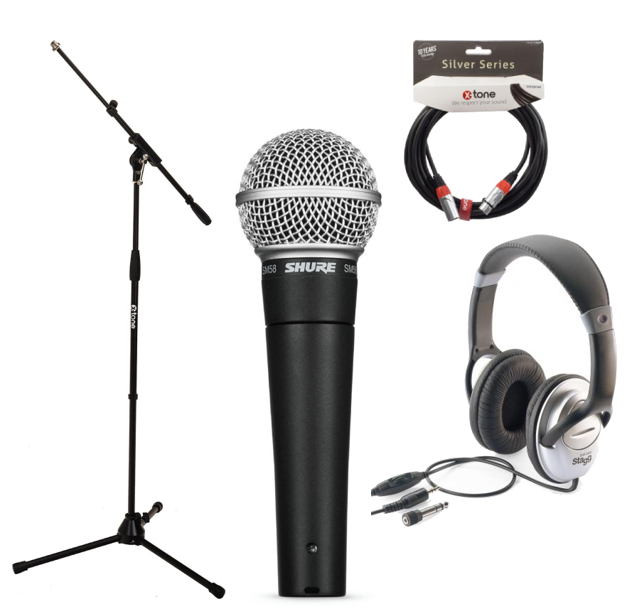 Shure Sm58 LCE pack chant Microphone pack with stand