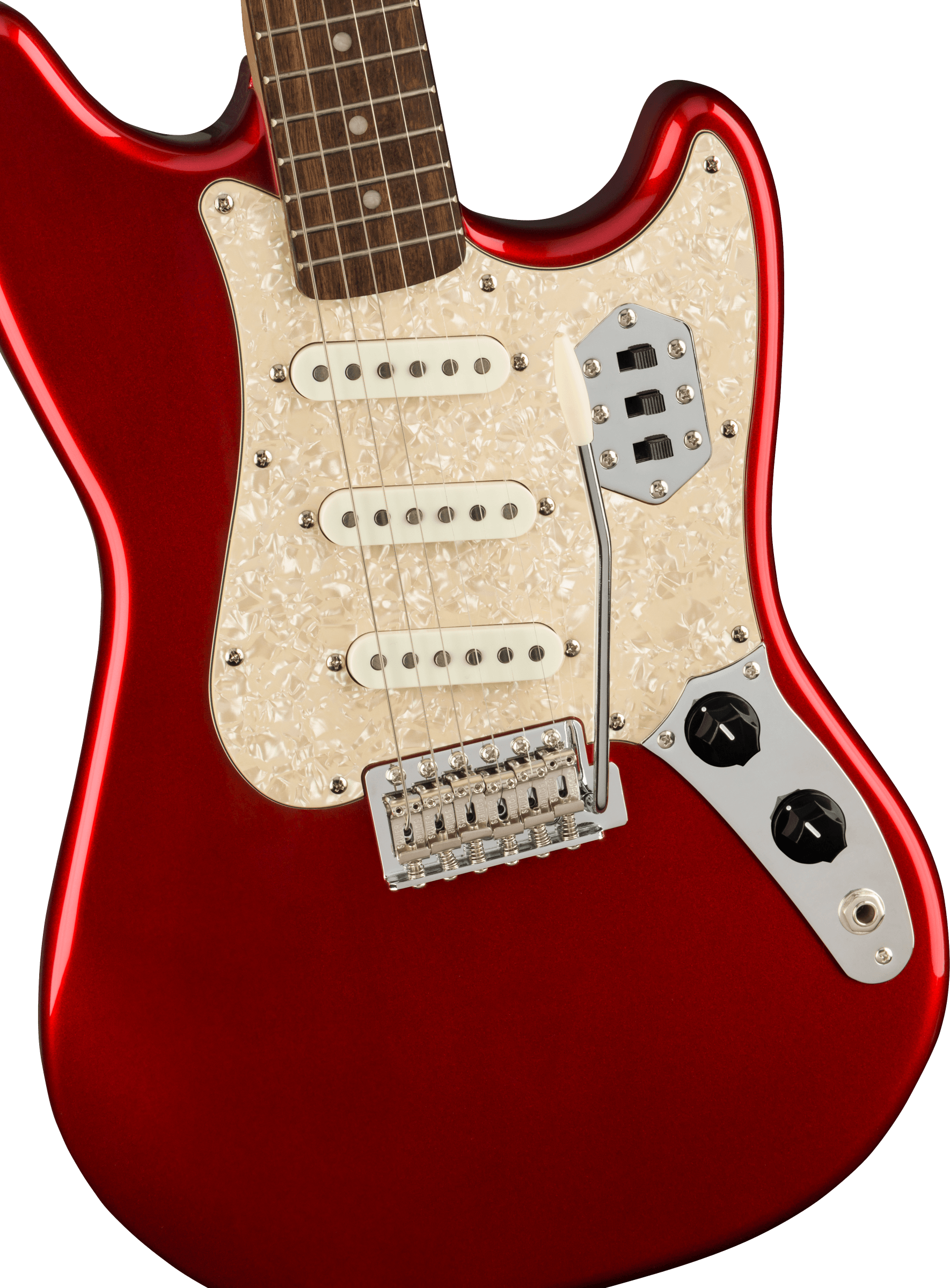 Squier Cyclone Paranormal - candy apple red red Retro rock electric guitar