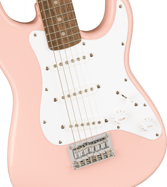 Squier SQUIER MINI STRAT V2 - shell pink Electric guitar for kids pink