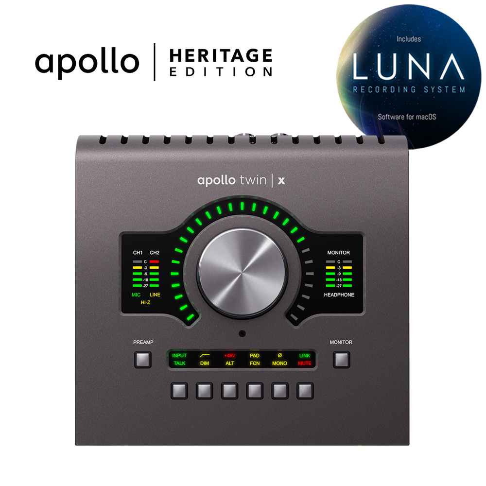 Universal audio Apollo Twin X Quad Heritage Edition Thunderbolt audio ...